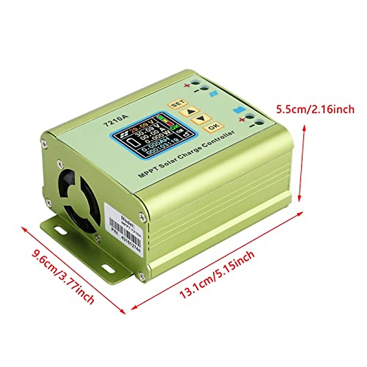 Akozon Solar Charge Controller LCD Display MPPT Solar Panel Charge Controller for Lithium Battery