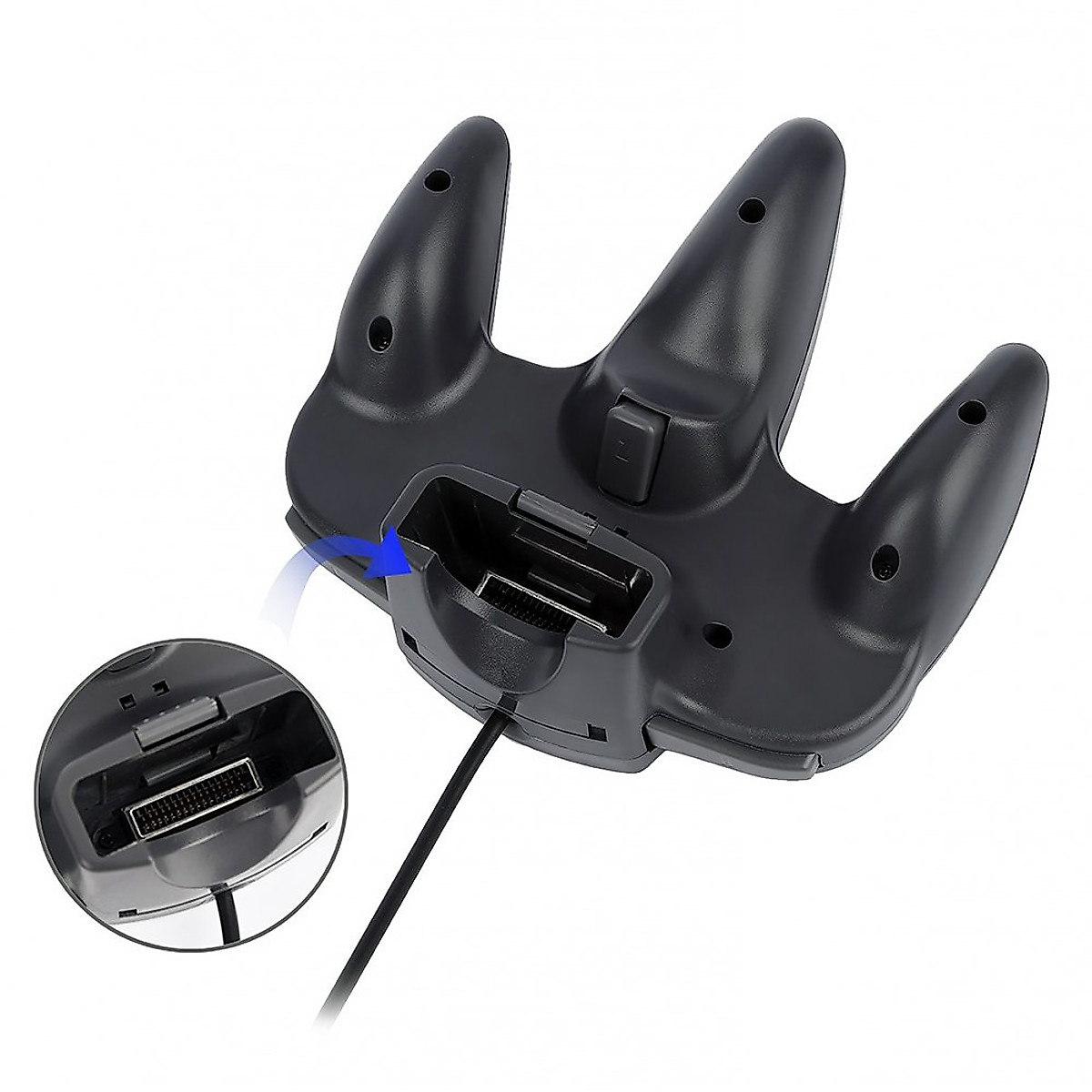 QUMOX 2X Game Controller Joystick for Ntdo 64 N64 System GamePad Black