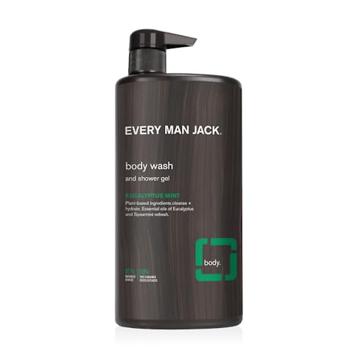 Every Man Jack Body Wash, Eucalyptus Mint, 33.8-Ounce