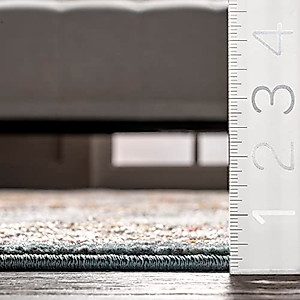 nuLOOM Justine Vintage Medallion Area Rug, 6' 7" x 9', Beige