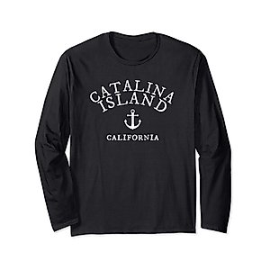 Catalina Island CA Tee Long Sleeve, California Sea Town Tee