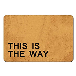 MOMOBO Funny Doormat Custom Indoor Doormat -This is The Way Doormat Welcome Mat Funny Front Door Mats Home and Office Decorative Entry Rug Garden/Kitchen/Bedroom Mat Non-Slip Rubber 23.6 x15.7 Inch