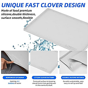 LIMNUO Under Sink Mat for Kitchen Waterproof, 34" x 22" Silicone Under Sink Mat Line for Kitchen and Bathroom,Hold up to 3.3 Gallons Liquid