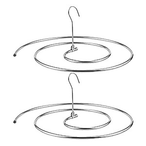 DOITOOL 2PCS Spiral Shaped Drying Rack Stainless Steel Bed Sheet Drying Hanger, Space Saving Blanket Drying Rack, Laundry Spiral Hanger for Bed Sheet Coverlet Bath Towel