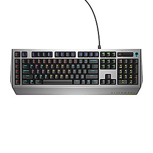 Dell Alienware Pro Gaming Mechanical Keyboard AW768 - AlienFX 16.8M RGB 13 zone-based Lighting - 15 programmable macro key functions, Silver