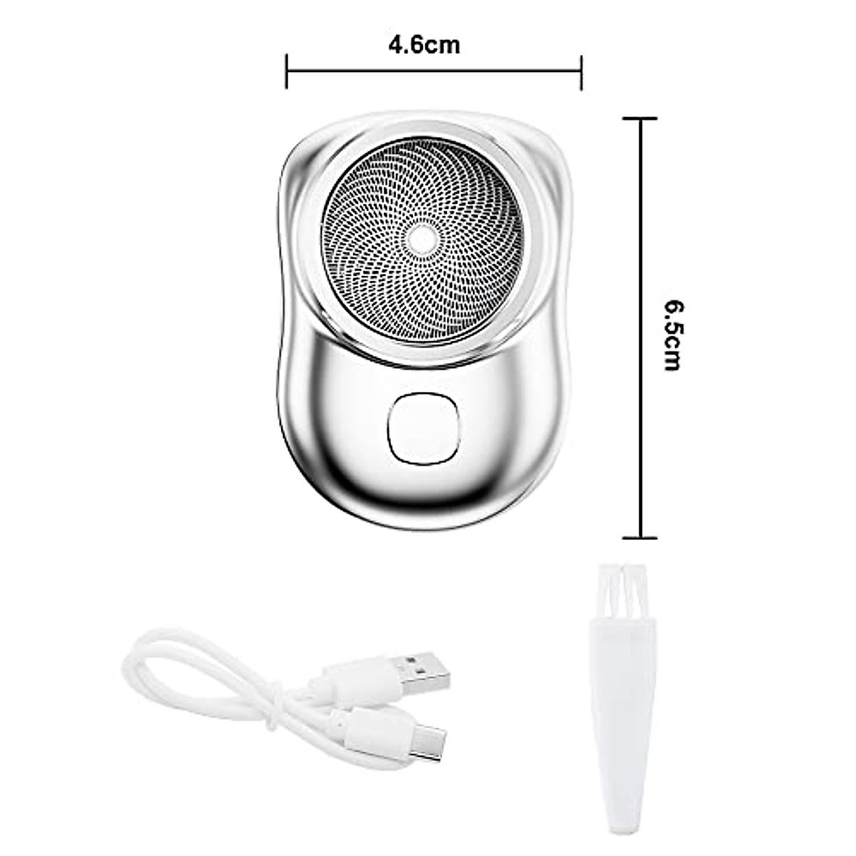 Mini-Shaver, Portable Electric Shaver, Mini Electric Razor Shavers for Men, Rechargeable Shaver Easy One-Button Use Suitable for Home,Car,Travel
