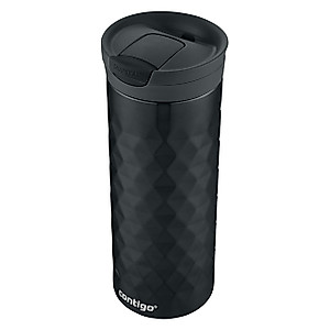 Contigo SnapSeal Kenton Travel Stainless Steel Mugs, 20 oz, Black & Spiced Wine, 2-Pack
