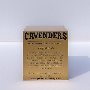 Cavender's All Purpose Greek Seasoning - 8 oz (pack of 4) and exclusive Cavender's Recipe 4 Pack box!!