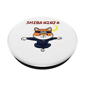 Funny Shiba Inu Uni Dog Fly Ninja Karate Master Moon Fight PopSockets Swappable PopGrip