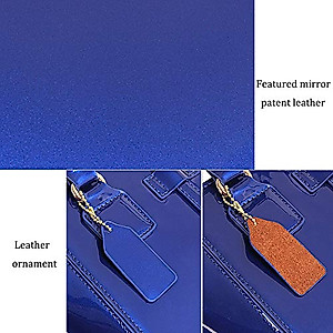 Chikencall® Women Fashion Handbags Patent Leather Tote Purses Ladies Shoulder Bags Top Handle Chain Satchel Purse Set 3pcs Black