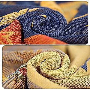 amorus Throw Blanket for Sofa Bed Chair with Decorative Tassels, Reversible Tapestry Couch Cover 50" X 70" - Sun Moon Stars