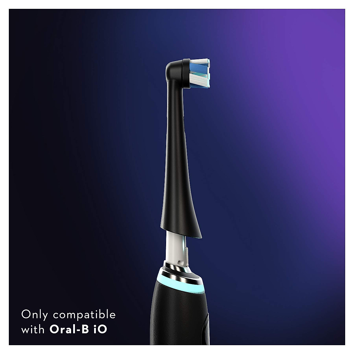 Oral-B iO Ultimate Clean Electric Toothbrush Head, Twisted & Angled Bristles for Deeper Plaque Removal, Pack of 2 Toothbrush Heads, Black