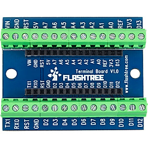 3pcs for Nano Breakout Board Terminal 3.81mm / 0.15" Expansion Shield for Arduino Nano V3.0 AVR ATMEGA328P Module (Blue)