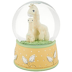 Precious Moments Resin/Glass Precious One Giraffe Musical Snow Globe, Yellow