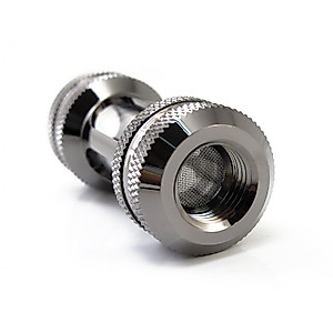 XSPC G1/4" Inline Filter, Black Chrome