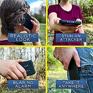 Street Wise Security Products Cell Phone Stun Gun - 14,000,000 Volts with LED Flashlight and Alarm