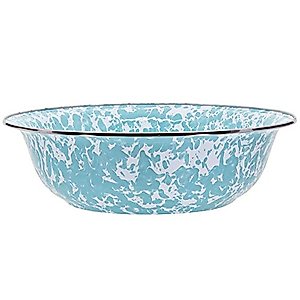 Golden Rabbit Enamelware - Sea Glass Pattern - 4qt Serving Bowl