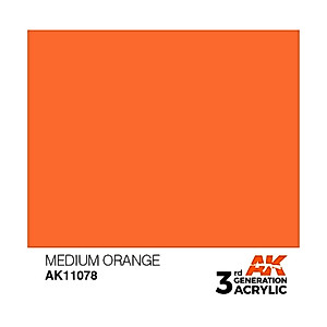 AK Interactive 3rd Gen Acrylic Medium Orange 17ml