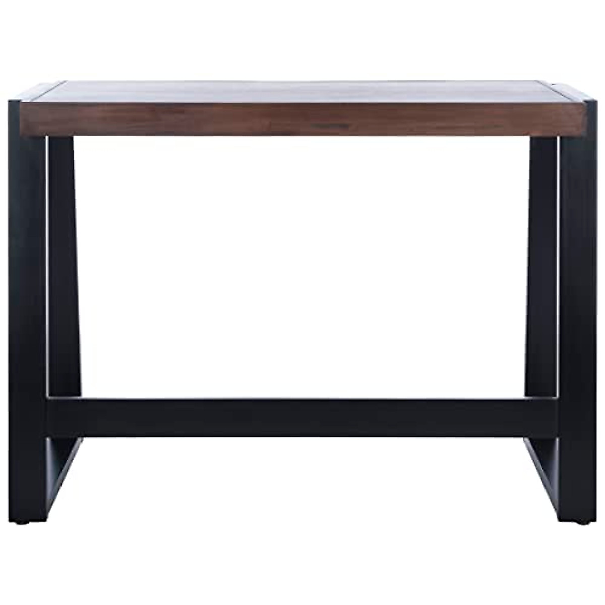 Safavieh Home Collection Dennings Modern Farmhouse Walnut/Black Desk, Medium