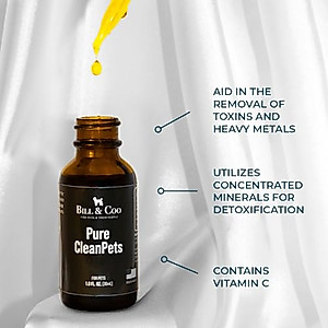 BILL & COO Pure Clean Pets Probiotics for Dogs, Inspired by CleanSlate, Immune Support Supplement Designed for Pets Environmental Toxins and Heavy Metals, Vitamin C Immunity Supplement for Pets 30ml