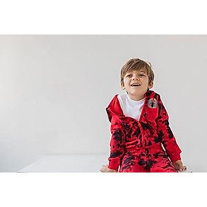 Marvel Spider-Man Infant Baby Boys French Terry Zip Up Hoodie Graphic T-Shirt Pants Tie Dye Spiderman Red 24 Months