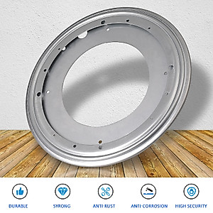 12-Inch Heavy Duty Lazy Susan Hardware, 6.3/16'' Thick Rotating Bearing Plate with 1000lbs Capacity, Lazy Susan Turntable Bearing for 360 Degree Rotating Table, Serving Tray