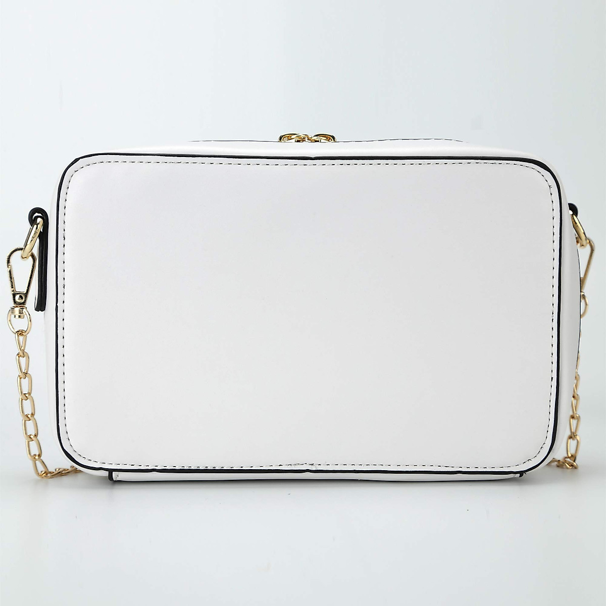 QiMing Retro Tape Shaped Evening Purse,PU Audio Cassette Crossbody HandBag for Women(White)