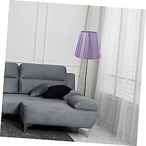 Purple Fabric Drum Lamp Shade for Table Lamps - Clip-on, 5.5x3.5x4.9 Inch