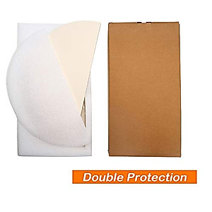 BBQ Future Half-Moon Ceramic Heat Deflector Plates for Kamado Joe Classic I, II, III，2-Pack, White