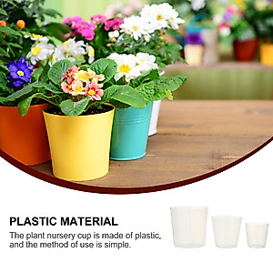 30pcs Planting pots Humidity Dome 2 Gallon Nursery Starter for containers Plant Domes Plants Indoor Small- Plant Nursery Pots Gardening Cups Planting- Containers (Transparent)