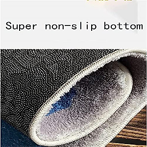 ZLXMN Gray White Irregular Rug 4x6ft Ellipse Vegetable Velvet Non-Shedding Rug Modern Abstract Simple Rug Suitable for Living Room Bedroom Rest Area Home Decor Non-Slip Washable