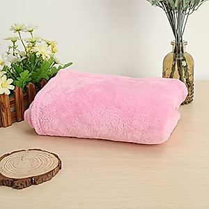 Fleece Throw Blanket for Couch, Lightweight Plush Fuzzy Cozy Soft Blankets and Throws for Sofa, Soft Fleece Blanket, Throw Blanket, Cozy, Warm and Lightweight Bedding Fleece Blanket Bed Blanket Pink