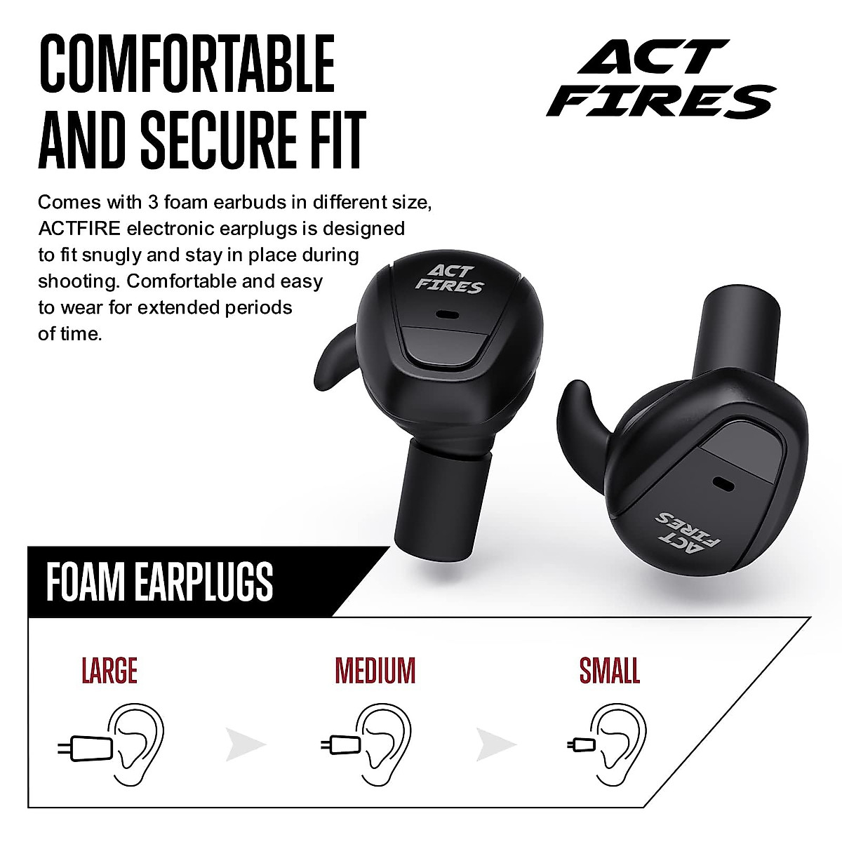 ACT FIRES Shooting Ear Protection Earbuds