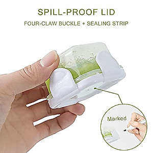 LELE LIFE 6Pcs Mini Food Storage Containers, Leakproof Lids, Condiment Sauce Containers, Mini Freezer Storage Containers Airtight Containers, Dishwasher Freezer and Microwave Safe, 2oz