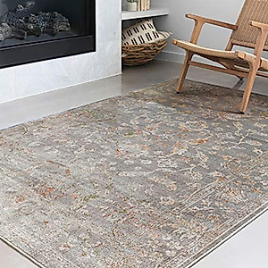 Loloi II Isadora Collection ISA-05 Silver/Silver, Transitional 8'-0" x 10'-0" Area Rug