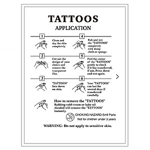 ELANE 19 Sheets Temporary Tattoos for Women Sexy,Tattoo Stickers for Women,Fake Tattoos Women,Tattoo Stickers for Men