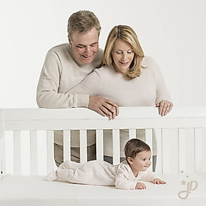 Juniper Dreams 5" Breathe Crib Mattress | Firm Infant Support | Hypoallergenic and Water-Repellent | Machine-Washable | Organic Cotton Cover | Greenguard Gold Certified Baby Bed Mattress for Cribs