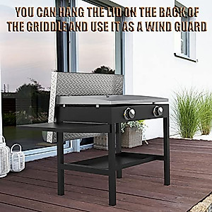 5003 Griddle Lid Cover, Hinged Lid for Blackstone Grill Lid Replacement, 28" Blackstone Griddle, Stainless Steel