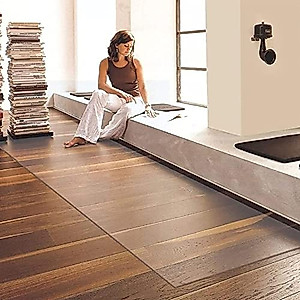 Clear Table Protector Office Home Chair Mat, Transparent Plastic Runner Rug, Large Thick Floor Protector Mat for Rolling Chairs, Durable Non Slip Entrance Mat Doormat ,60/80/90/100120/140cm wide Custo