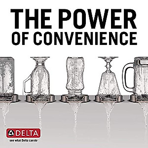 Delta Faucet Metal Glass Rinser for Kitchen Sinks, Kitchen Sink Accessories, Bar Glass Rinser, Matte Black GR250-BL