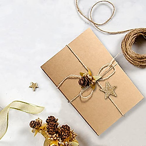 10 Pack Brown Gift Boxes, 9.45x6.5x4 Inches Kraft Paper Boxes with Lids for Valentine's, Birthday party, Wedding, Cupcake Boxes, Easy Assemble Bridesmaids Proposal Boxes, With 66ft Twine