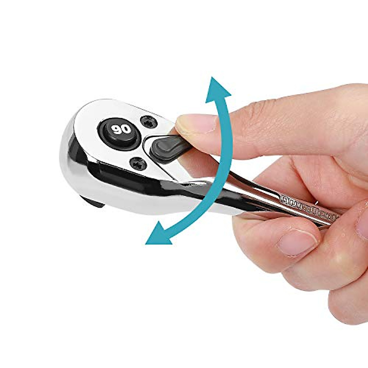 DURATECH 3/8-Inch Drive Ratchet, 90-Tooth Quick-release Ratchet Wrench, Reversible, Chrome Alloy Made, Full Polished, Gifts for Men Gifts for Women Gifts for Dad