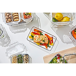 gotman Airtight Food Storage Container With Lid (45.6oz) BPA-Free | Meal Prep | Microwave, Freezer and Dishwasher Safe | Leak-Proof | Kitchen Fridge Organizer Boxes | lids airtight sealing