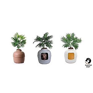 Good Pet Stuff, The Original Hidden Litter Box, Artificial Plants & Enclosed Cat Planter Litter Box, Vented & Odor Filter, Easy to Clean, Mocha Brown