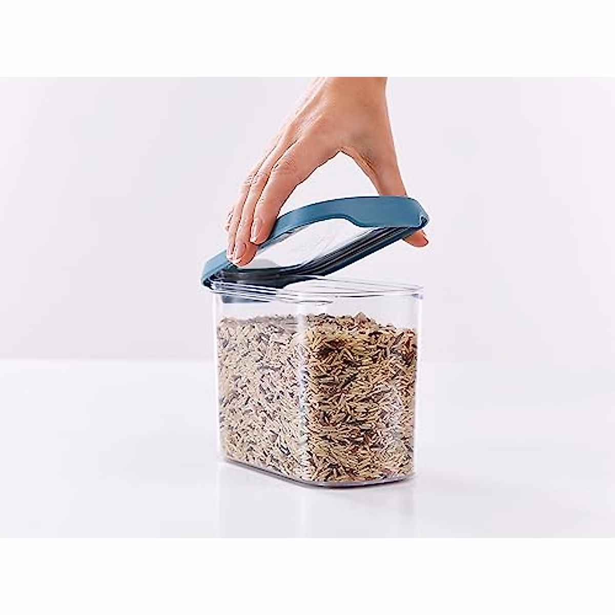 Joseph Joseph CupboardStore Airtight Easy Pour Food Storage Container Scoop, 5-Piece Set, Opal