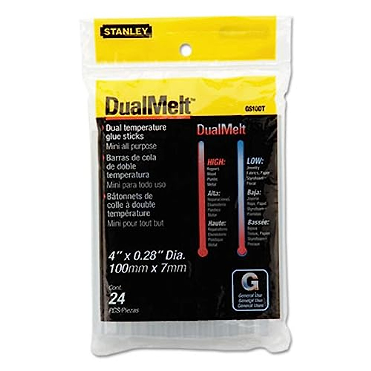 Stanley Hand Tools GS10DT Mini Dualmelt Glue Sticks 24 Count