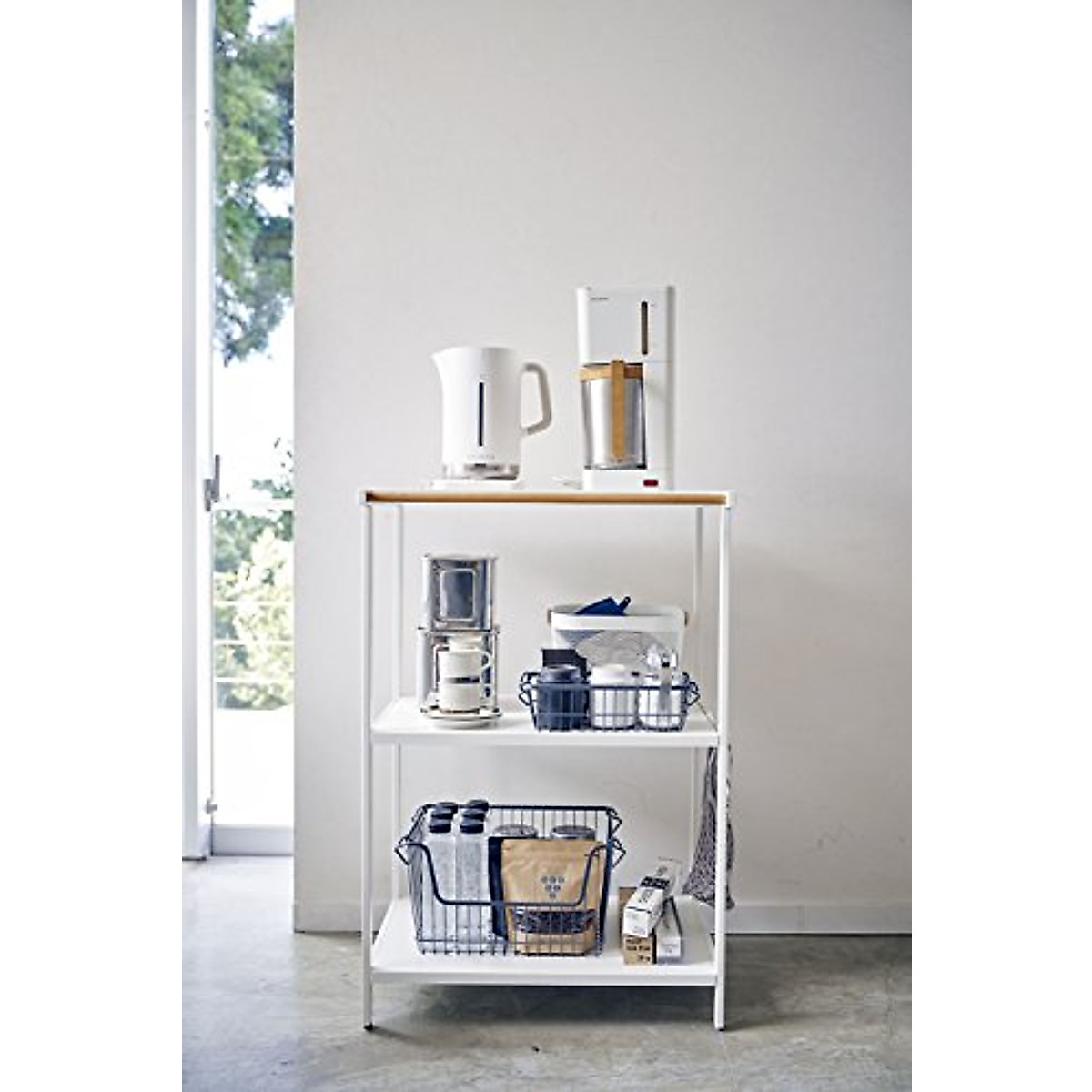 Yamazaki Home Tower 3-Tiered Storage Rack – Kitchen Shelf Organizer.