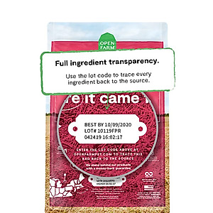 Open Farm Wild-Caught Salmon & Ancient Grains Dry Dog Food, Sustainably Fished Salmon Recipe with Wholesome Grains and No Artificial Flavors or Preservatives, 4 lbs