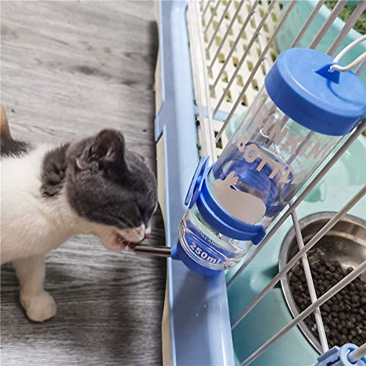 2PCS 8.45 oz No Drip Small Animal Water Bottle, BPA Free Best Water Bottle for Small Pet/Bunny/Ferret/Hamster/Guinea Pig/Rabbit