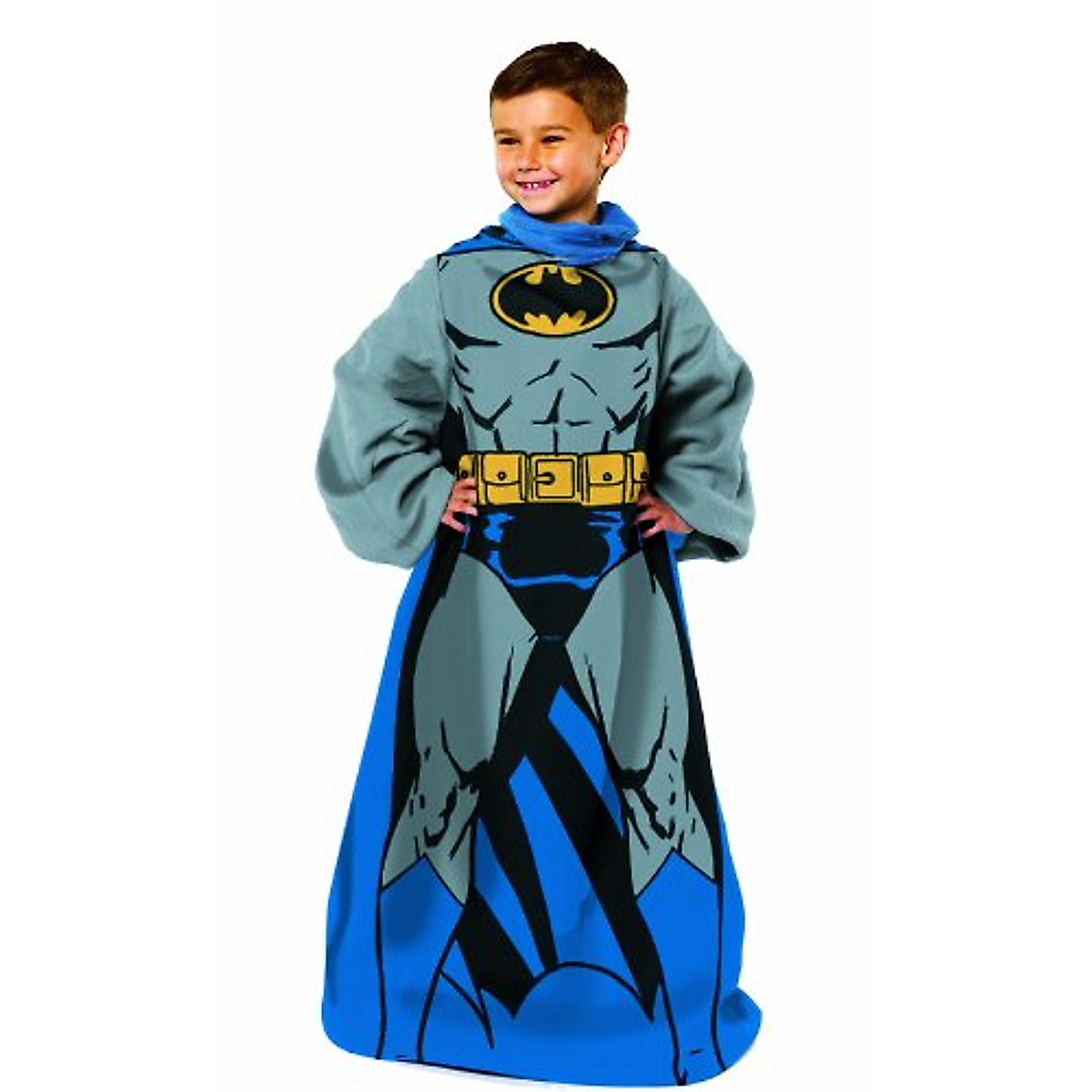 Northwest Comfy Throw Blanket with Sleeves, Youth - 48 x 48 Inches, Batman